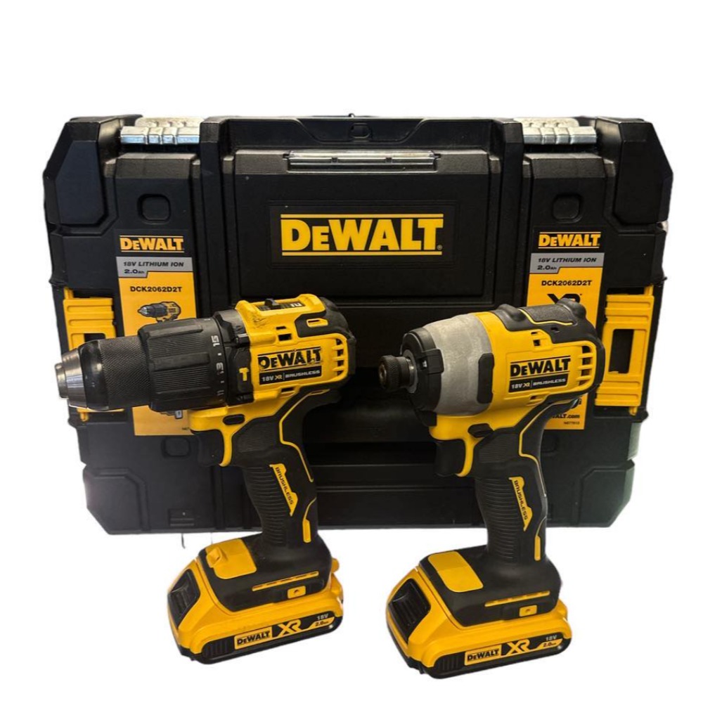DeWalt DCK2062D2T-GB 18V XR Brushless Compact Combi Drill & Impact Driver - Own4Less